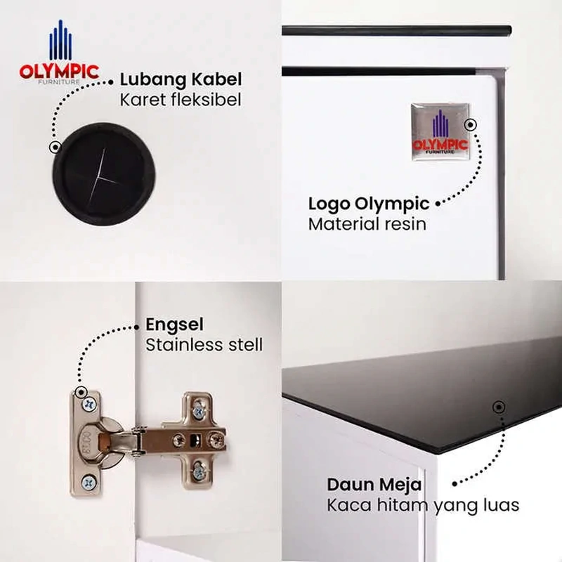 Rak TV Olympic Minimalis Putih Audio Visual Rack - AVR Cielo | Olympic ...